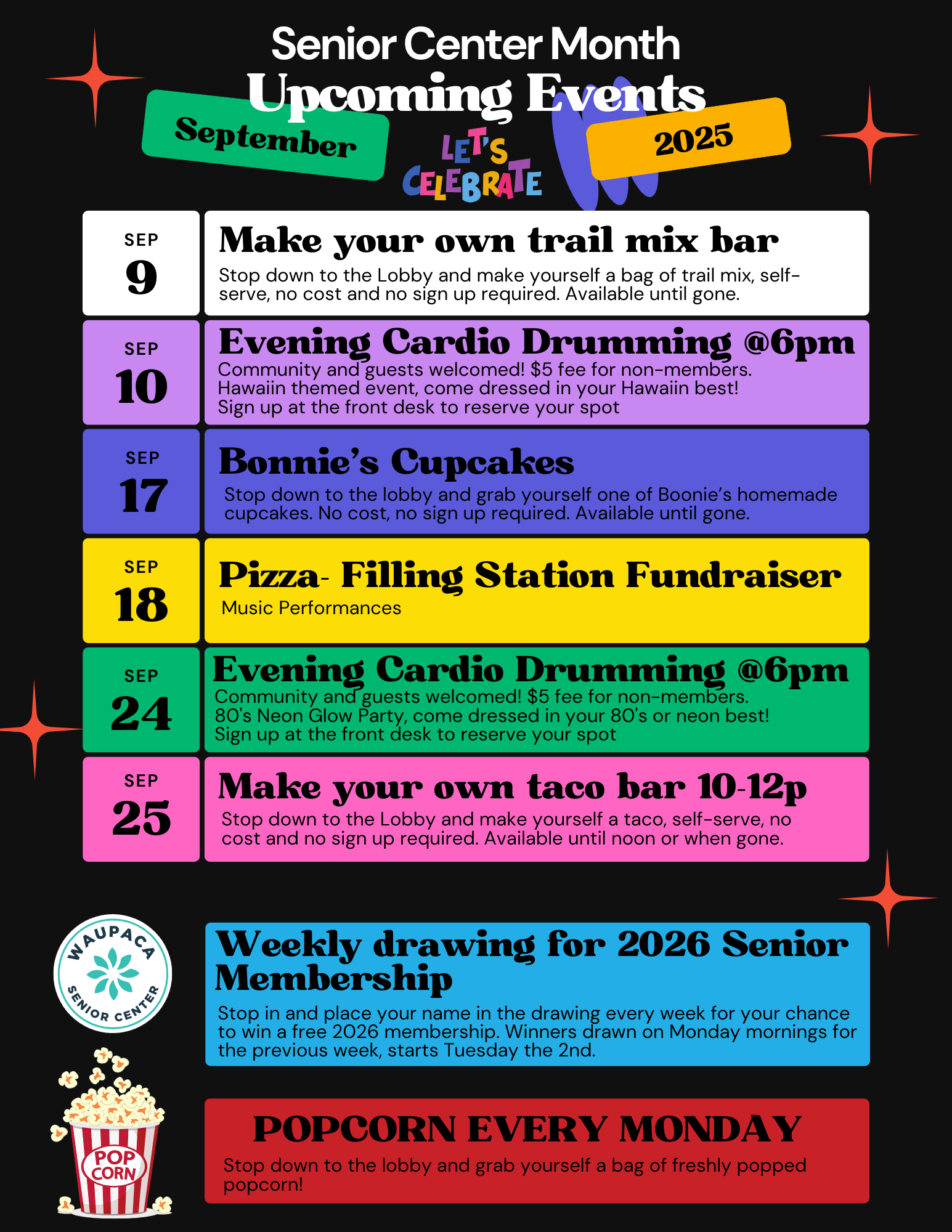 Senior Center Month list of events – City of Waupaca, WI